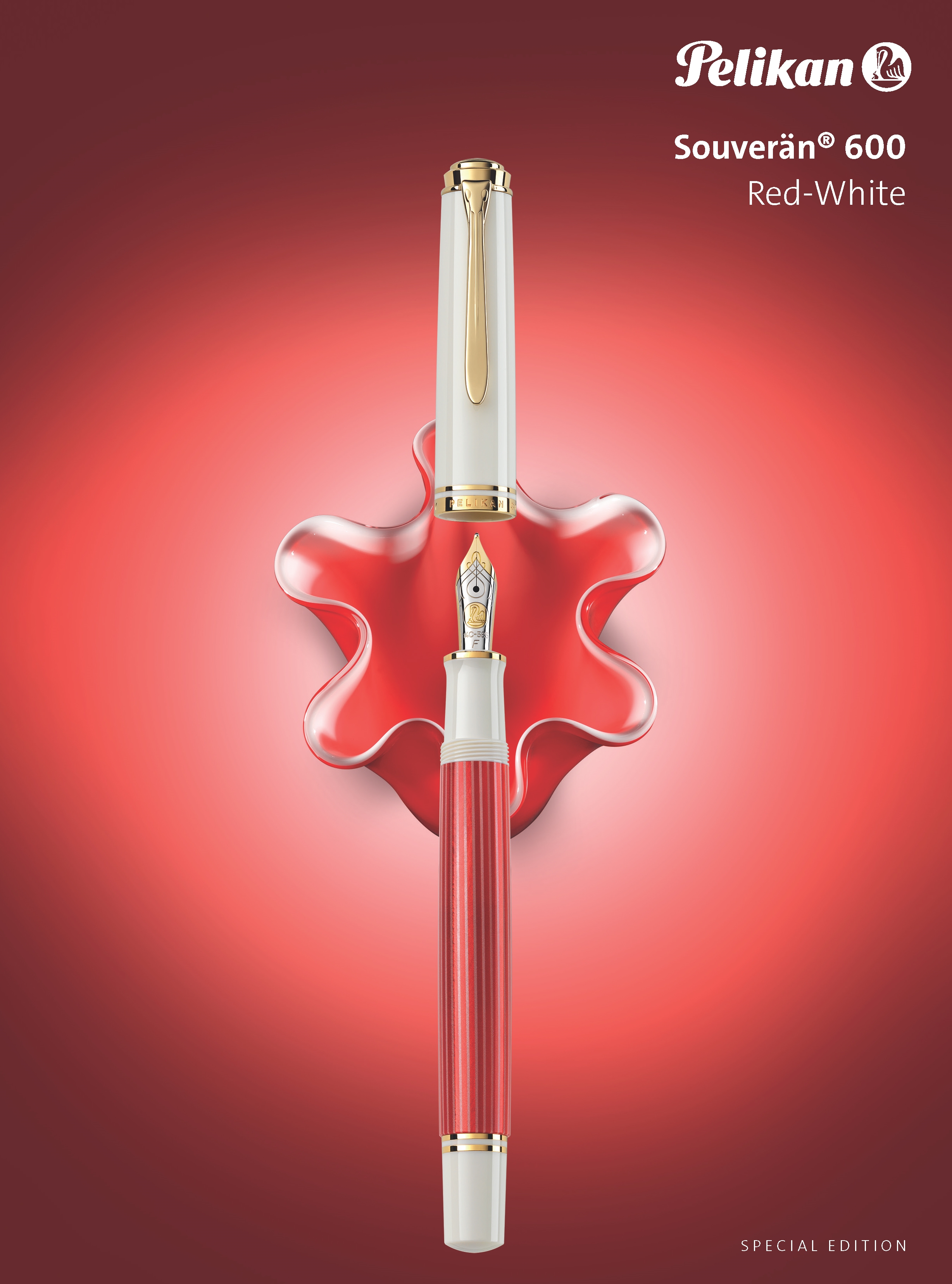 Pelikan Special Edition Souverän 600 Red-White Fountain Pen